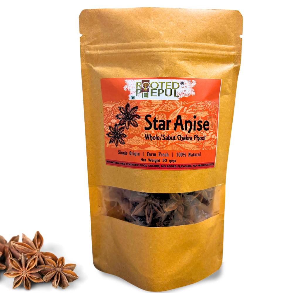 Buy Star Anise (Chakra Phool) Online | Whole Spice | Rooted Peepul