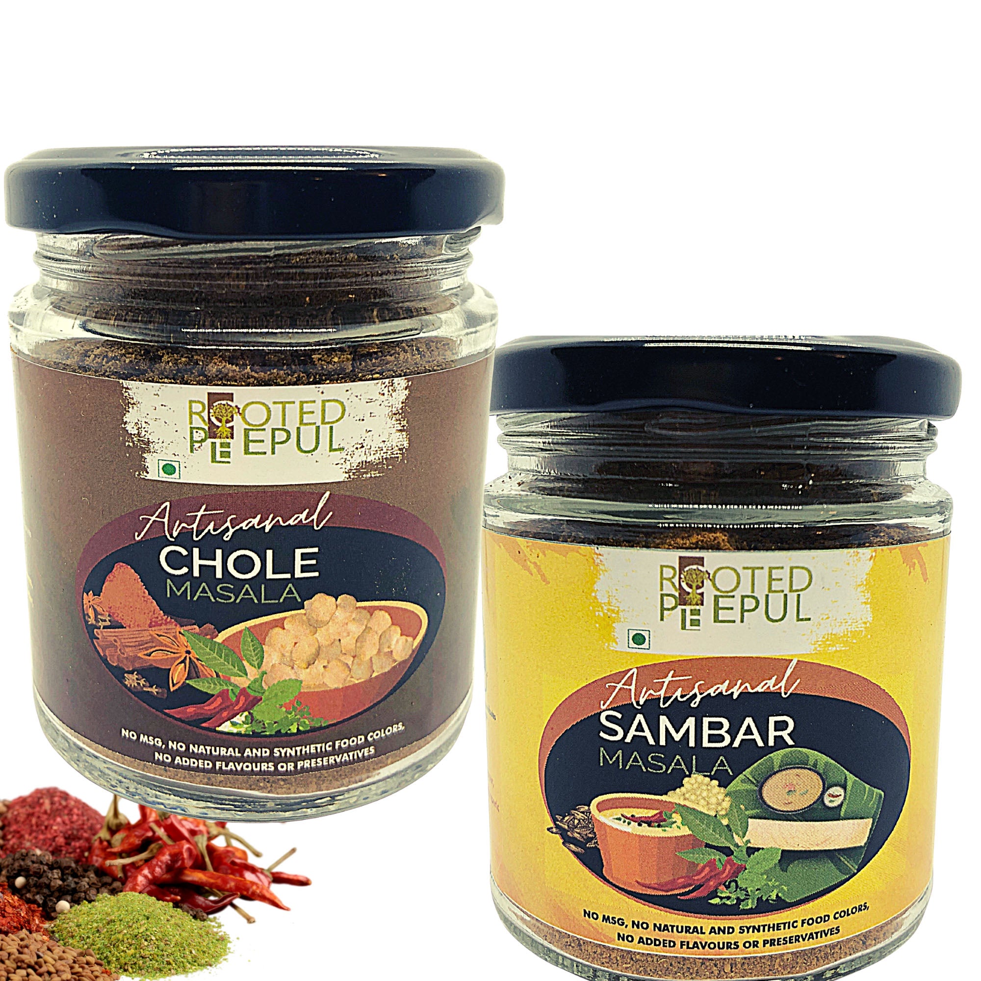Chola Masala And Sambar Masala (75g X 2) | Rooted Peepul